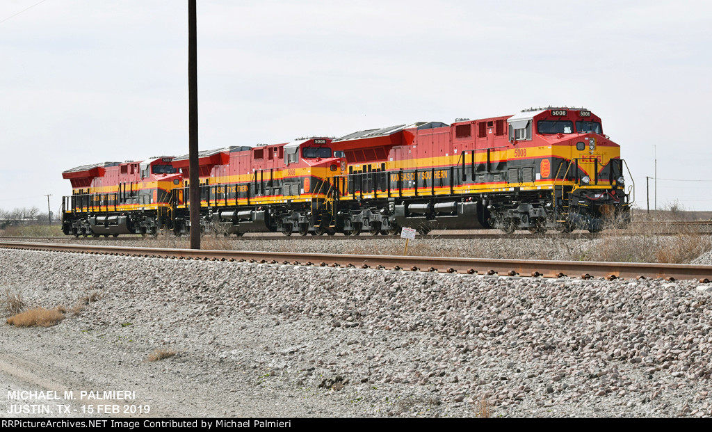 KCS ET44AC units 5008, 5006, 5007